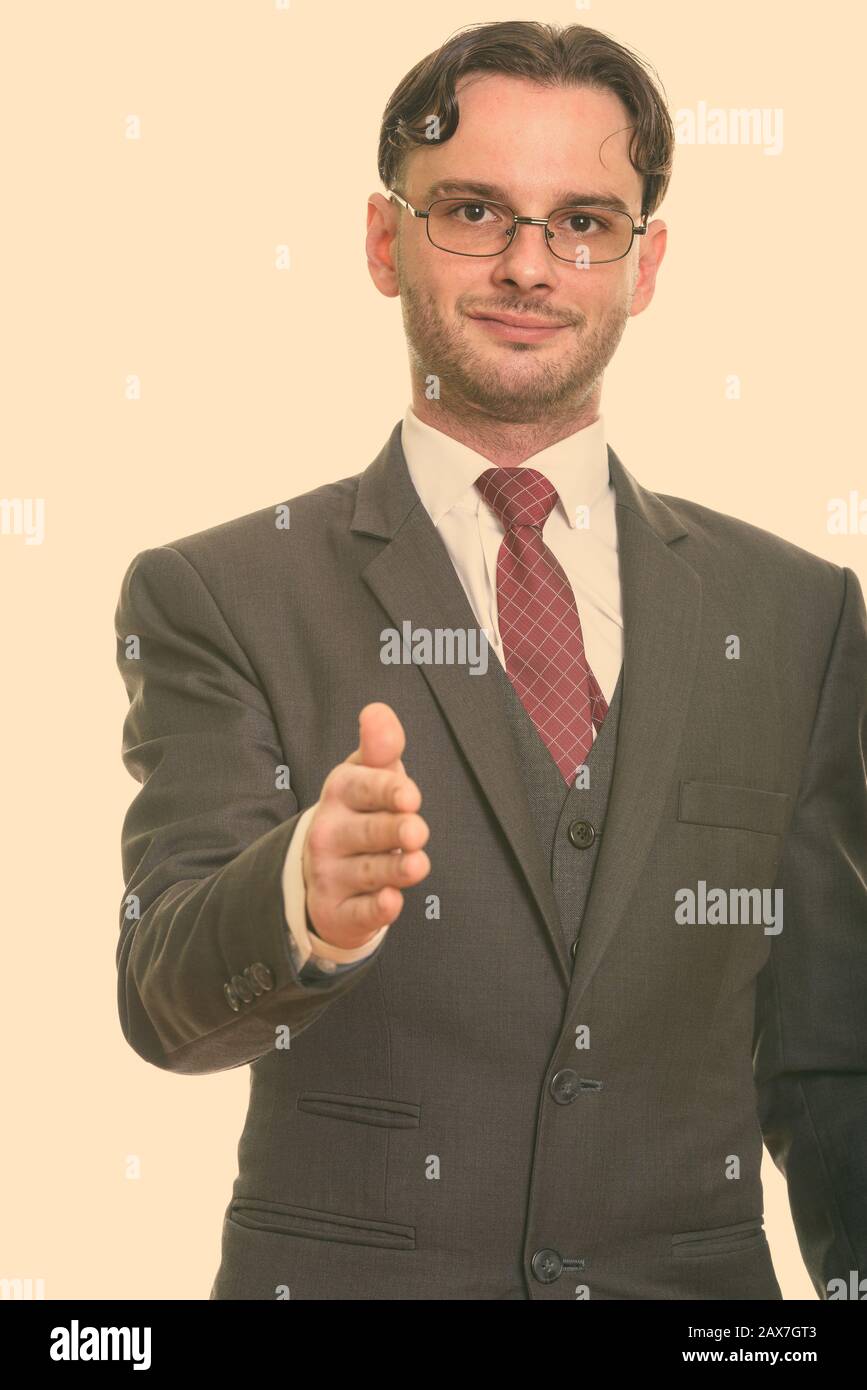 Handshake partnership young people close hi-res stock photography and images - Alamy