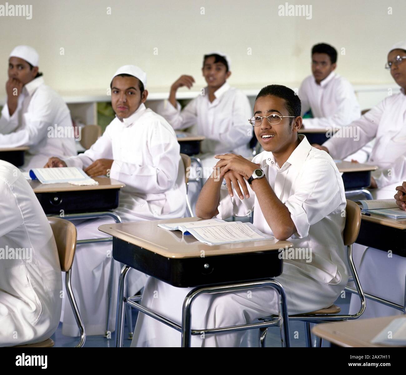 Arab boys in class Stock Photo - Alamy