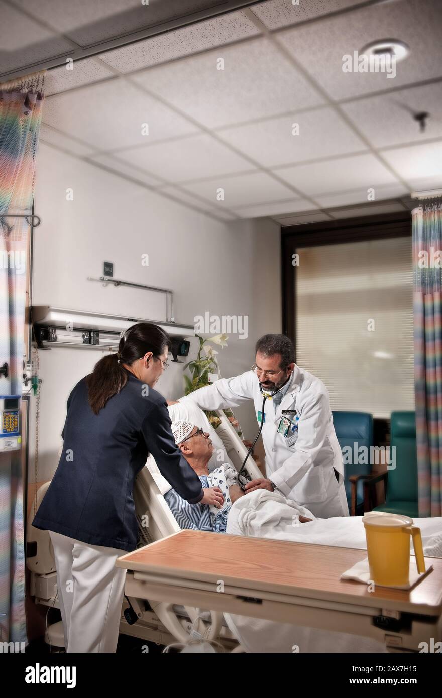 Doctor examining patient in hospital, Saudi Arabia Stock Photo - Alamy