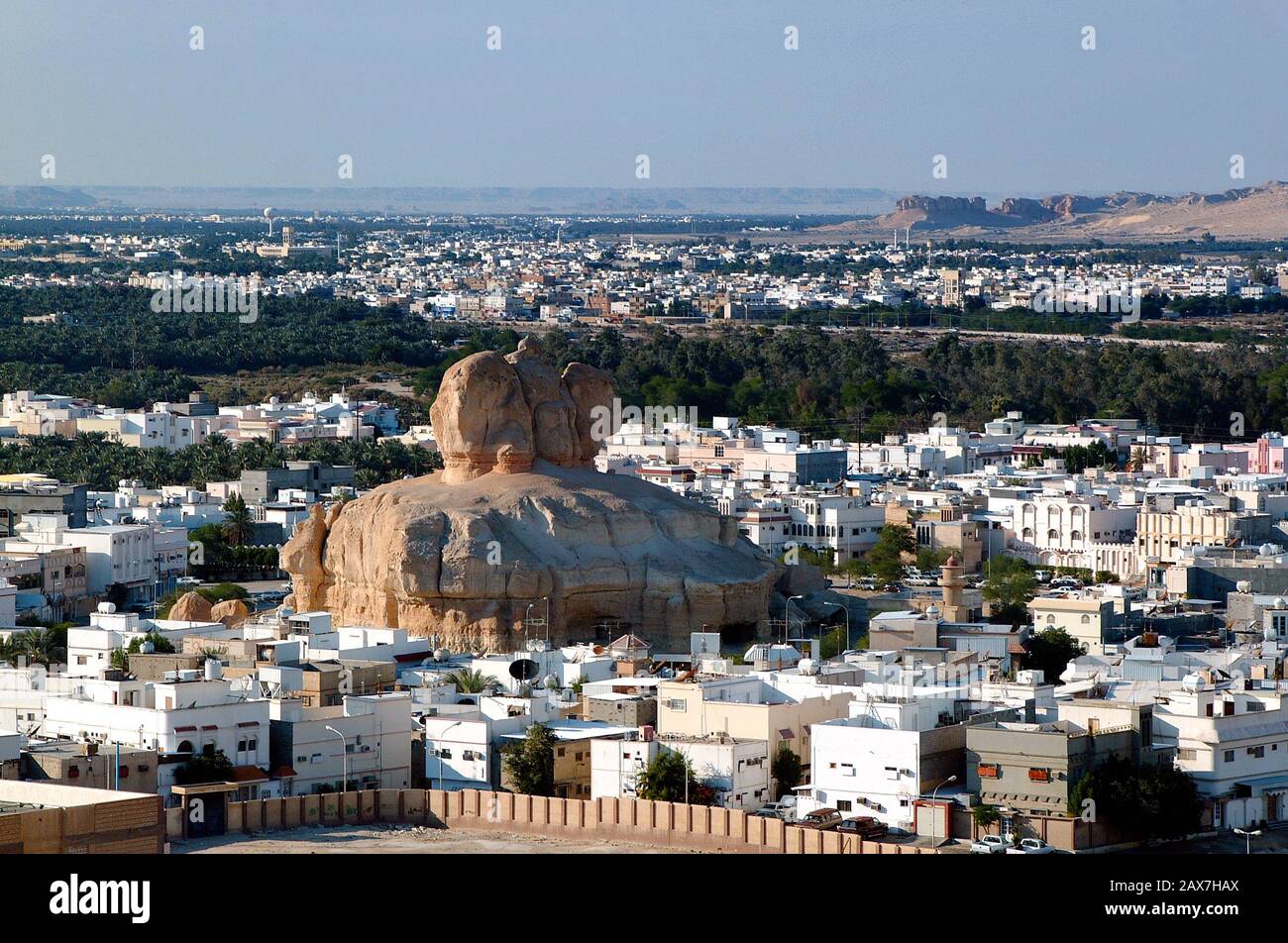 A view of a rock formation in a city in Saudi Arabia Stock Photo - Alamy