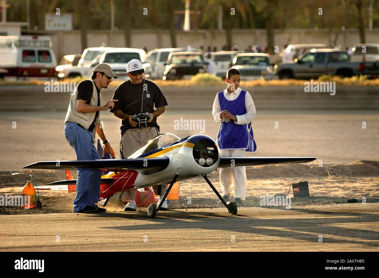 Members of Saudi aviation club performing aerobatic show near Riyadh ...