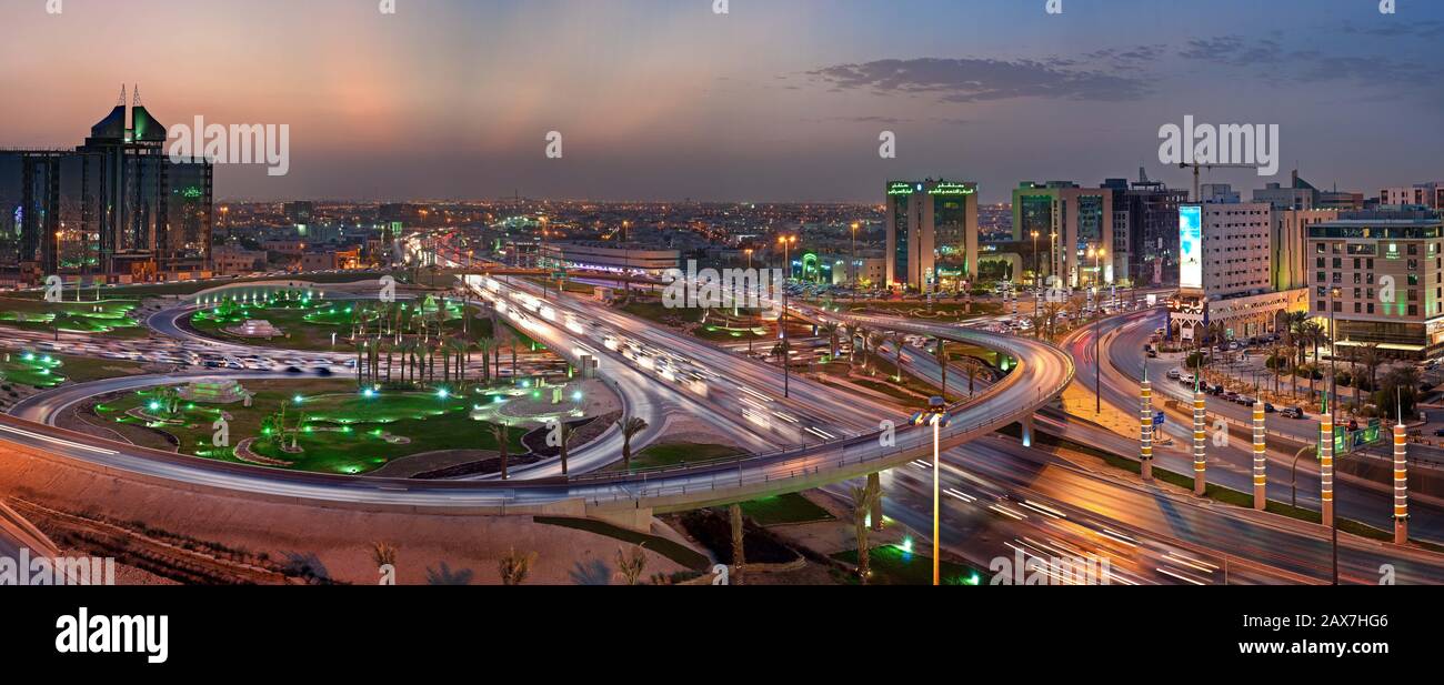 Cairo Roundabout at the center of Riyadh city , Saudi Arabia Stock ...
