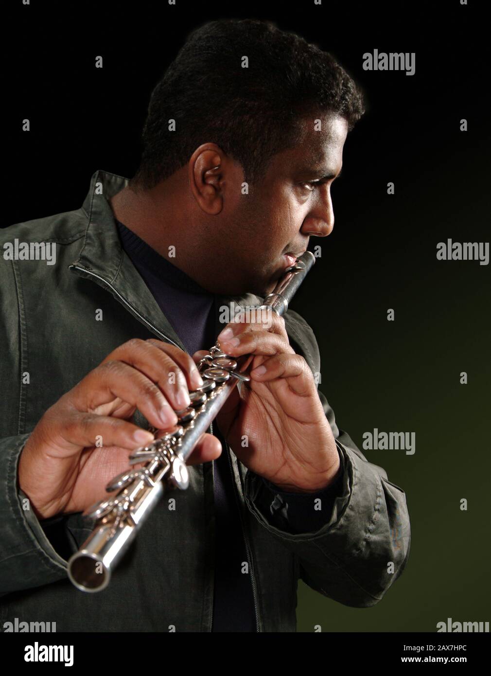 Flute music man hi-res stock photography and images - Alamy