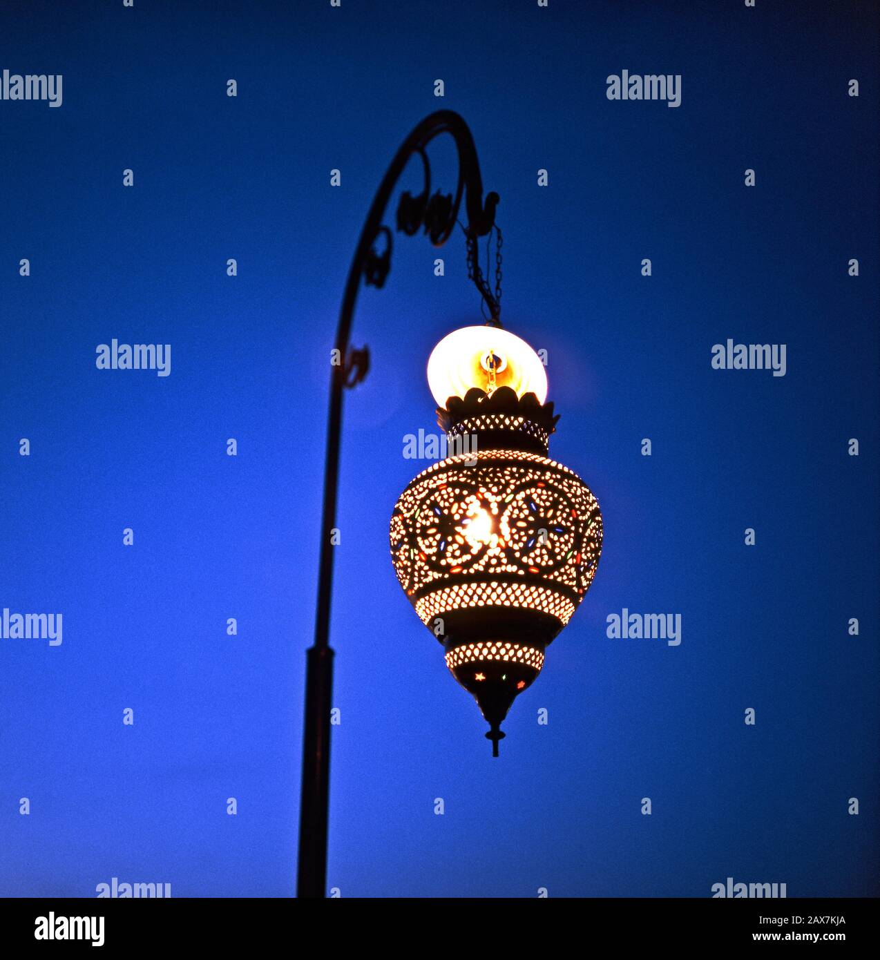 A typical street light in Jam El Fna, Marrakech Stock Photo - Alamy