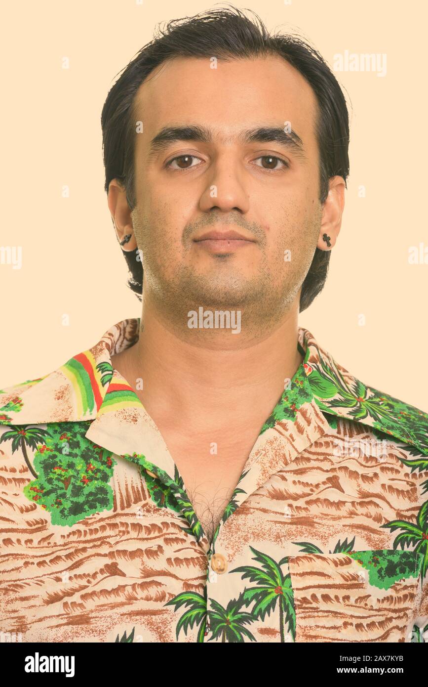 Face of Persian tourist man ready for vacation Stock Photo - Alamy