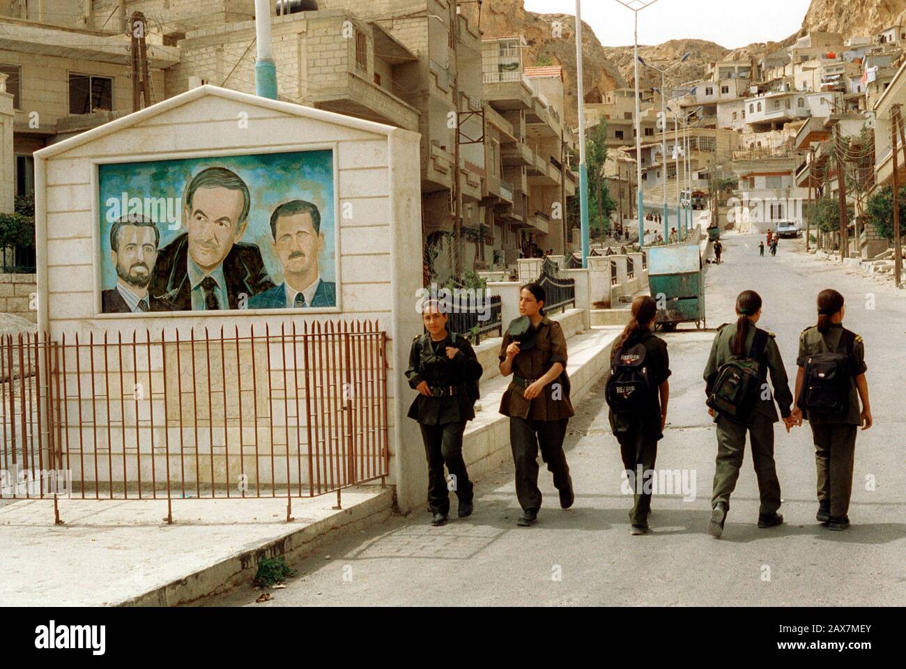 Portrait of the Assad family, Syria Stock Photo - Alamy
