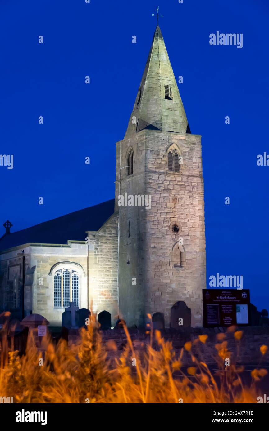 Newbiggin by the sea church hi-res stock photography and images - Alamy