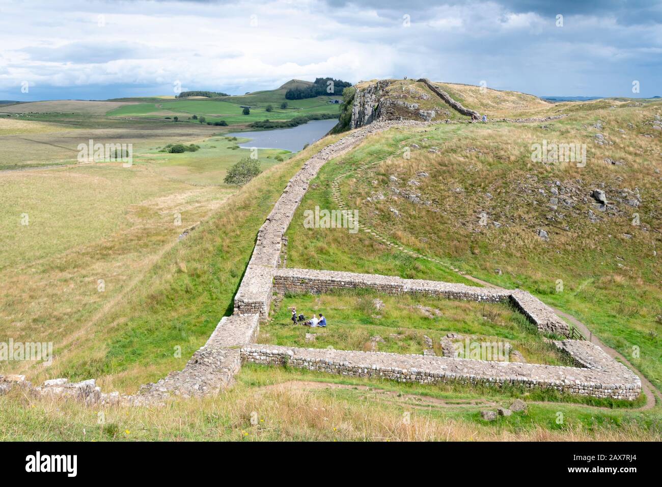 Milecastle on Hadrians Wall, the northern limit of the Roman Empire ...