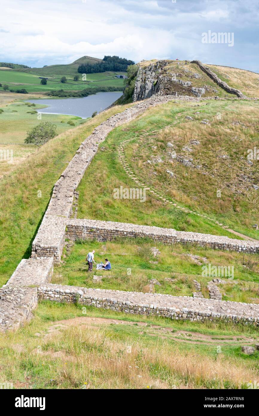 Milecastle on Hadrians Wall, the northern limit of the Roman Empire ...