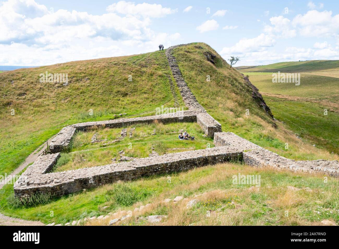 Milecastle on Hadrians Wall, the northern limit of the Roman Empire ...