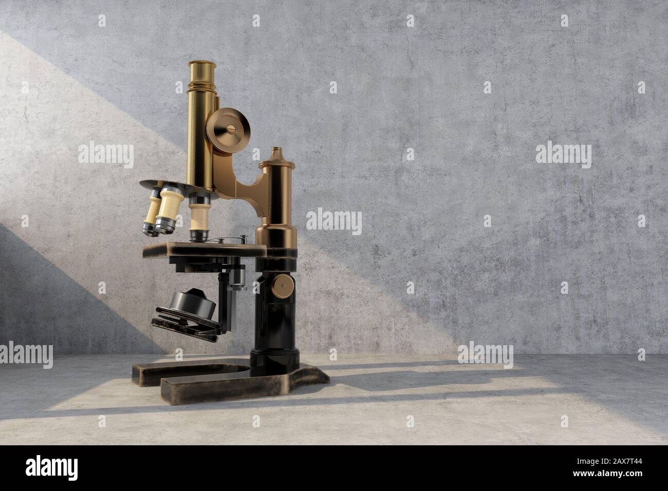 Antique light microscope hi-res stock photography and images - Alamy