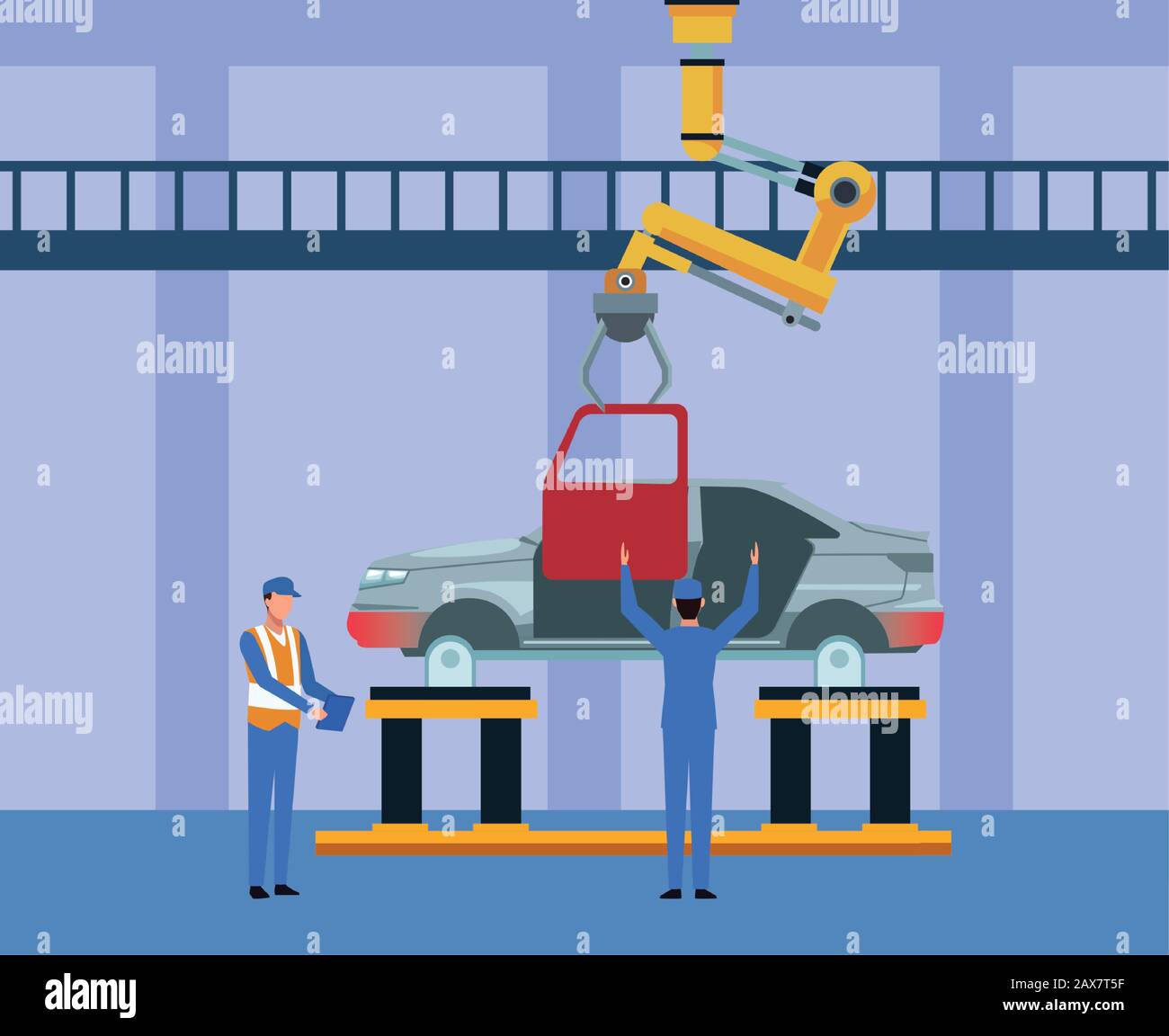 Man working on repairing Stock Vector Images - Alamy