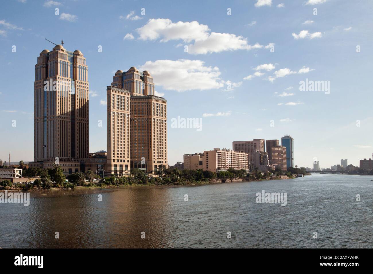 Skyline by the creek, Cairo, Egypt Stock Photo - Alamy