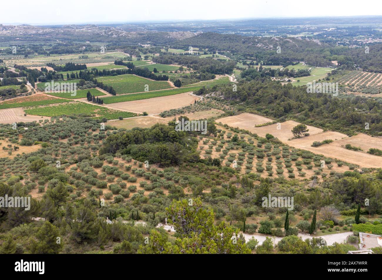 Panoramic view on Luberon valley from the famous Les Baux de Provence ...