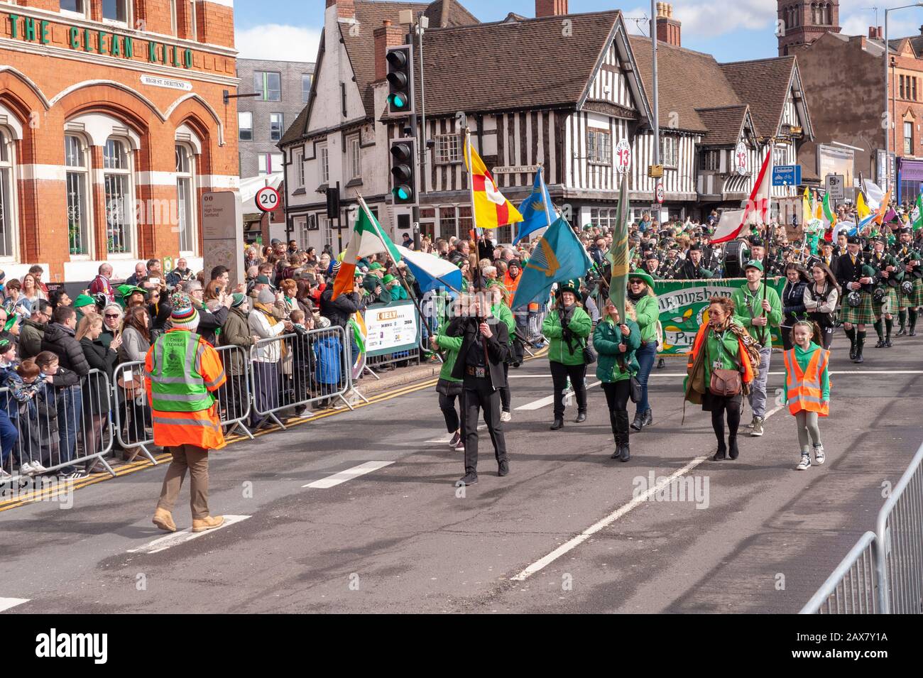 Birmingham, UK. 17 March, 2019. Saint Patrick's Day Parade at Digbeth ...