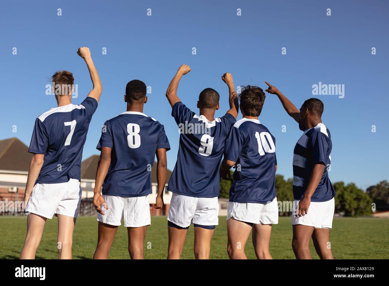 Sport rugby players celebrating hi-res stock photography and images - Alamy