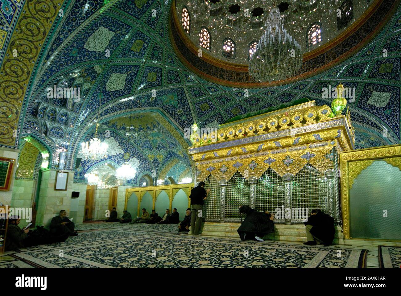 The interior of the Sayyoda Ruqayya Mosque containing the remains of ...