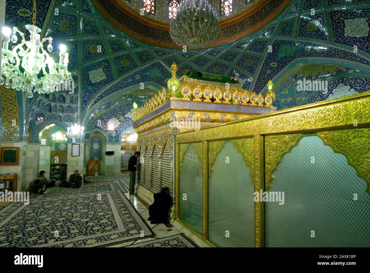 The interior of the Sayyoda Ruqayya Mosque containing the remains of ...