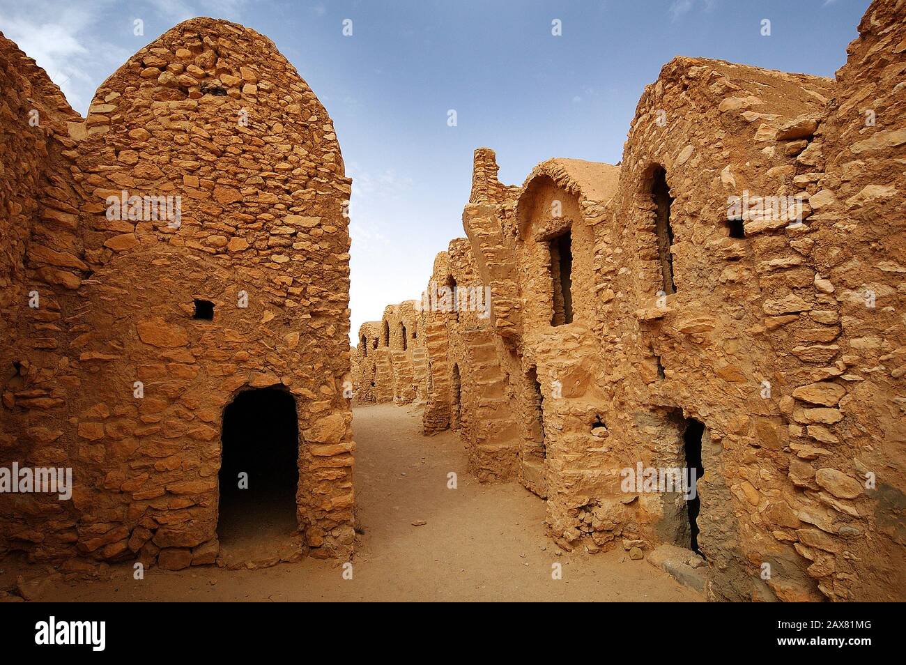 A view of Ksar Hadada, once a location in Star Wars IV, now falling ...