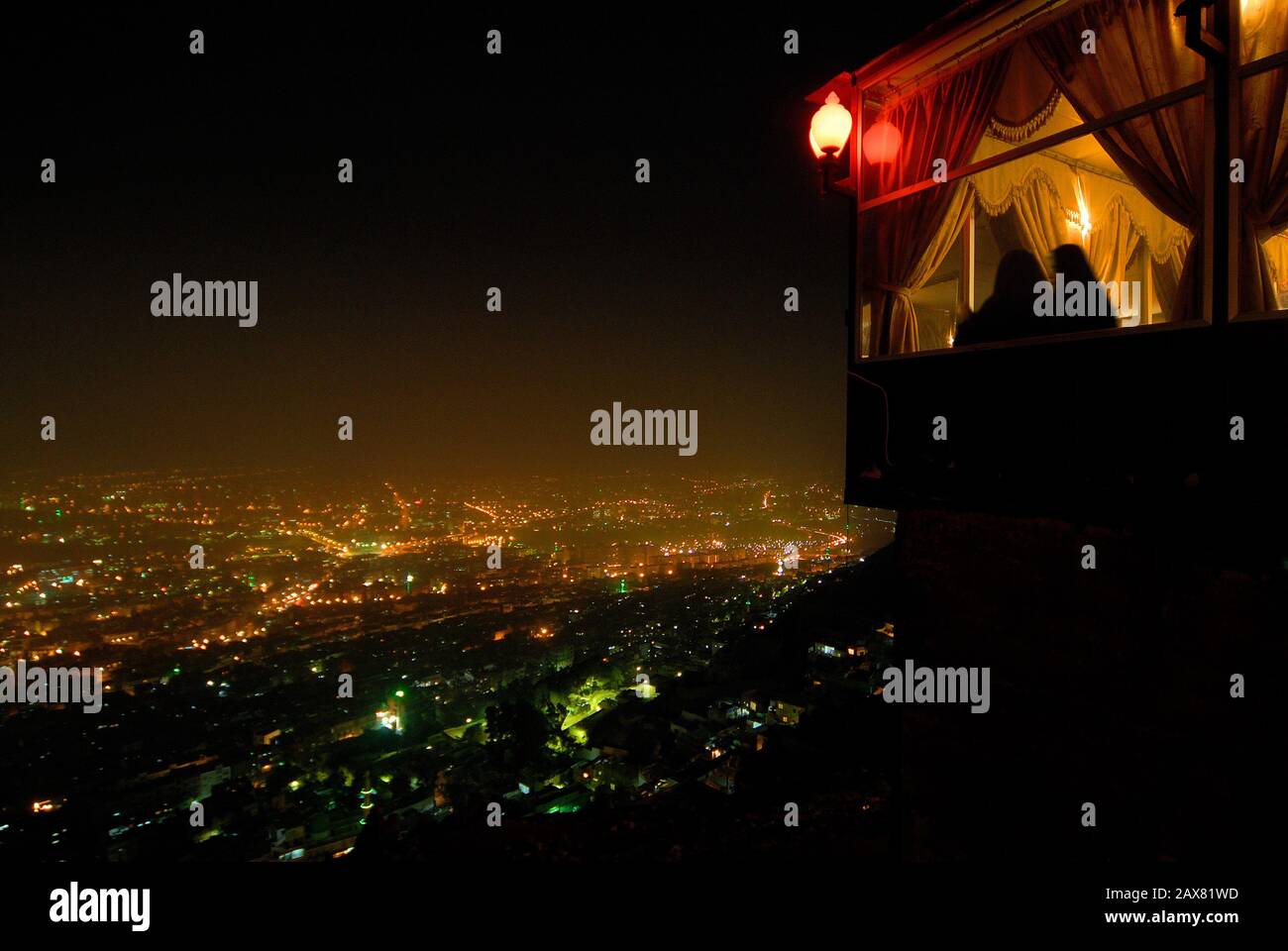 Damascus by night, taken from Jabal Qasioun, Syria Stock Photo - Alamy