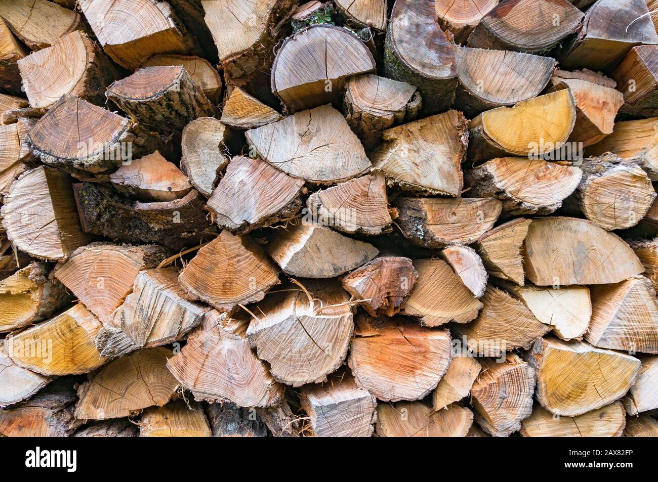 Stack of firewood. Chopped tree logs nature background texture Stock ...