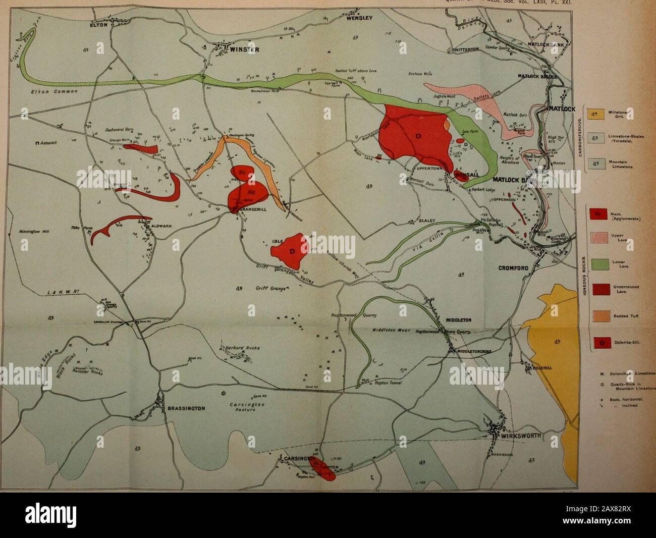 Map of matlock hi-res stock photography and images - Alamy