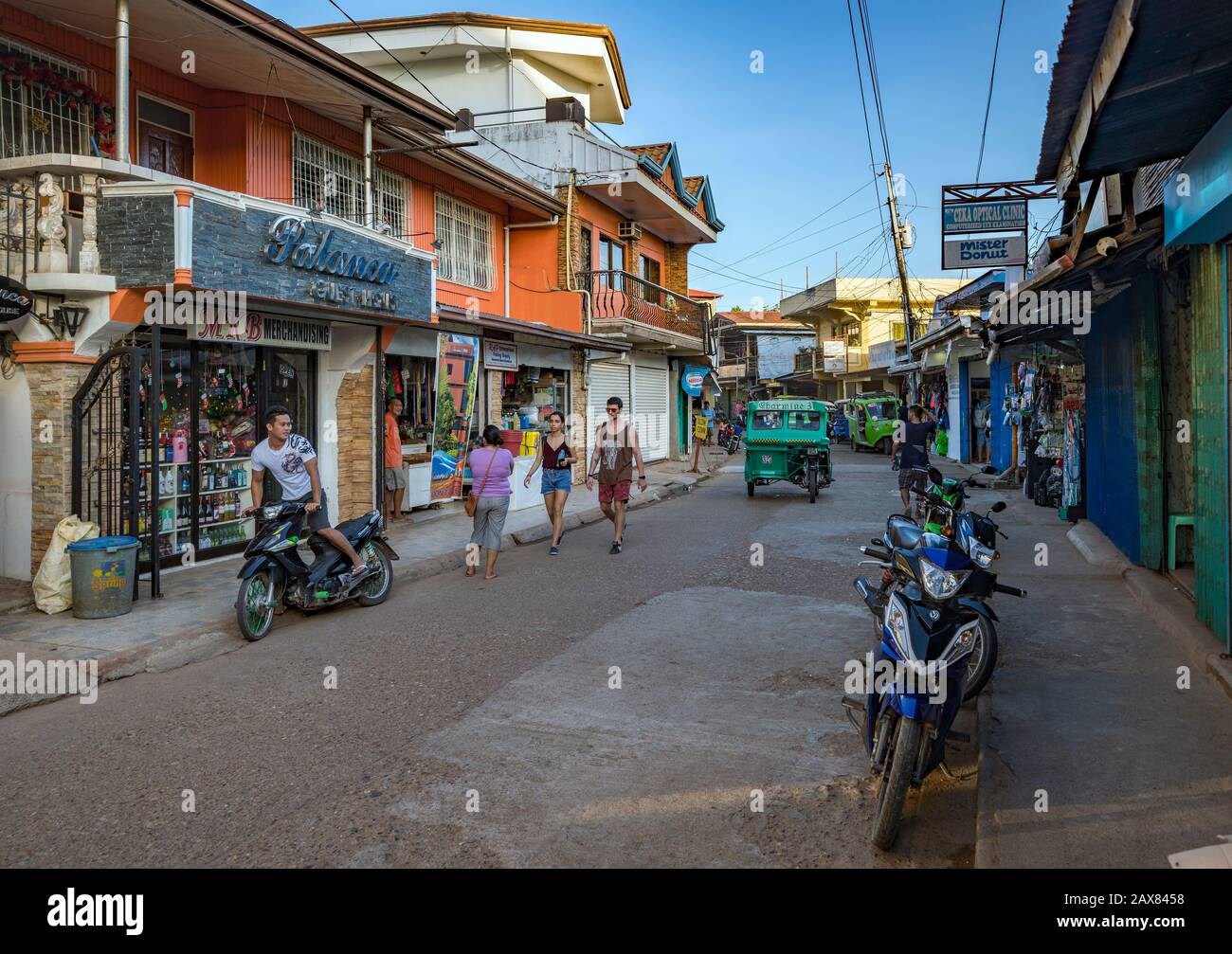 Coron, Philippines - January 2, 2020: Downtown of Coron city Stock ...