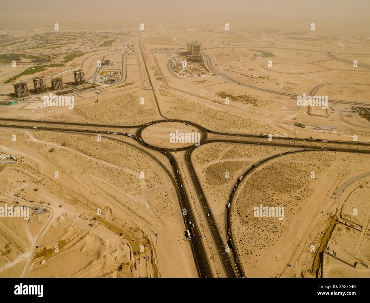 Aerial View of the Dubai intersection. Dubai, UAE Stock Photo - Alamy