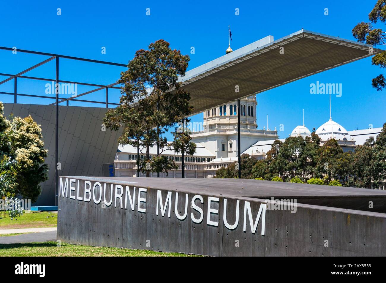Melbourne, Australia - December 7, 2016: Melbourne museum sign at the ...