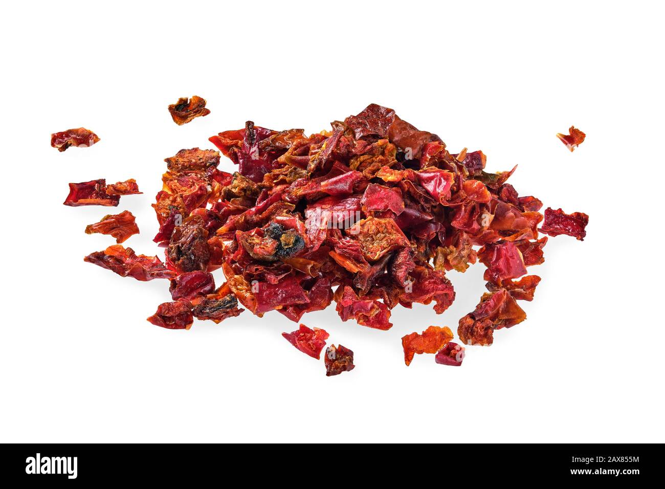 Macro photo of dried paprika isolated on white background Stock Photo ...