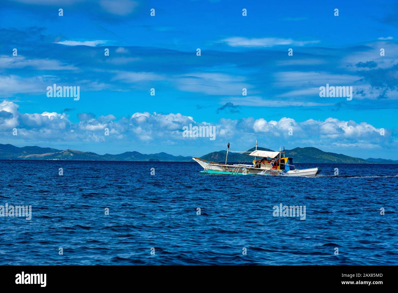 Philippines, traditional boat in Coron island Stock Photo - Alamy
