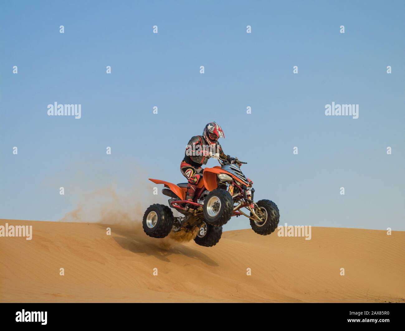 Quad Bike ride in desert at Dubai, United Arab Emirates Stock Photo - Alamy