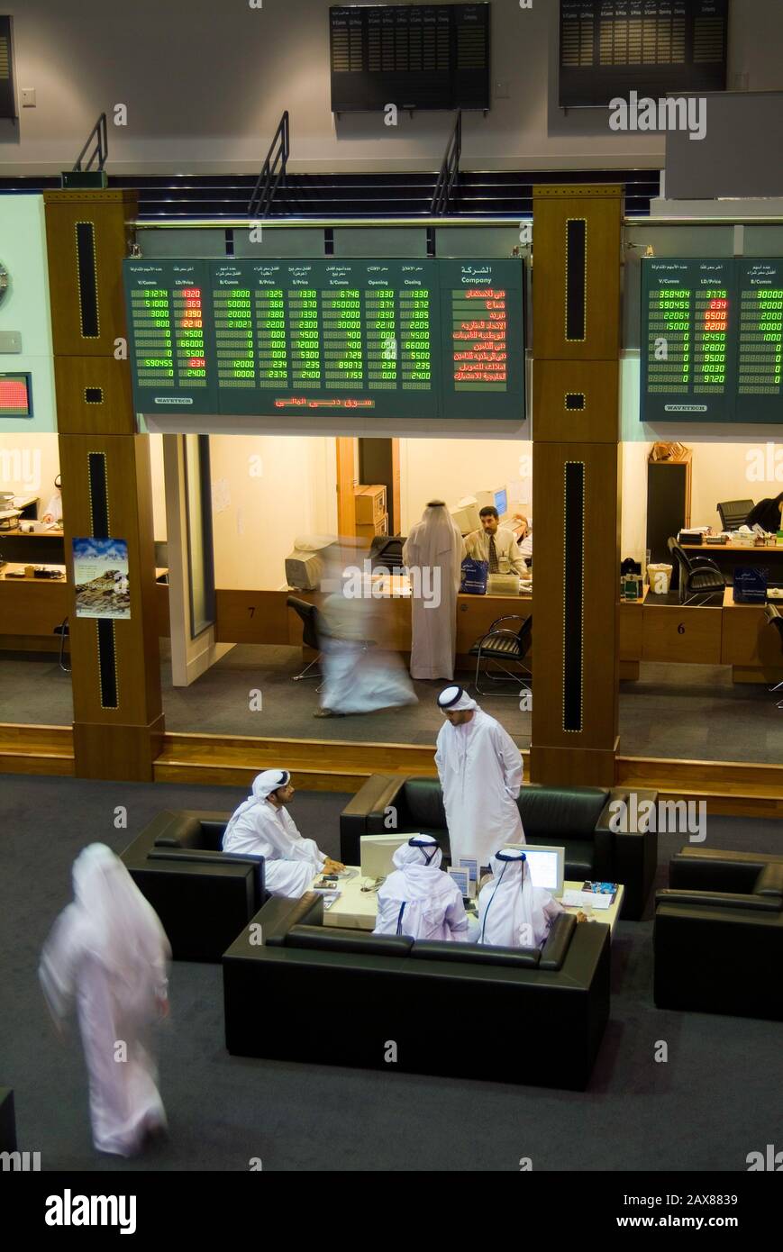 Trading at Dubai Financial Market, Dubai, UAE Stock Photo - Alamy