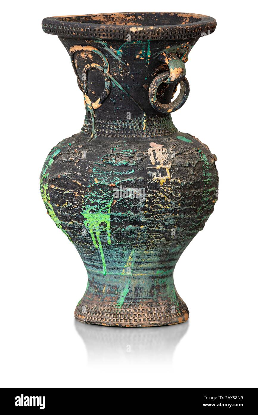 The ancient vase isolated on a white background Stock Photo - Alamy