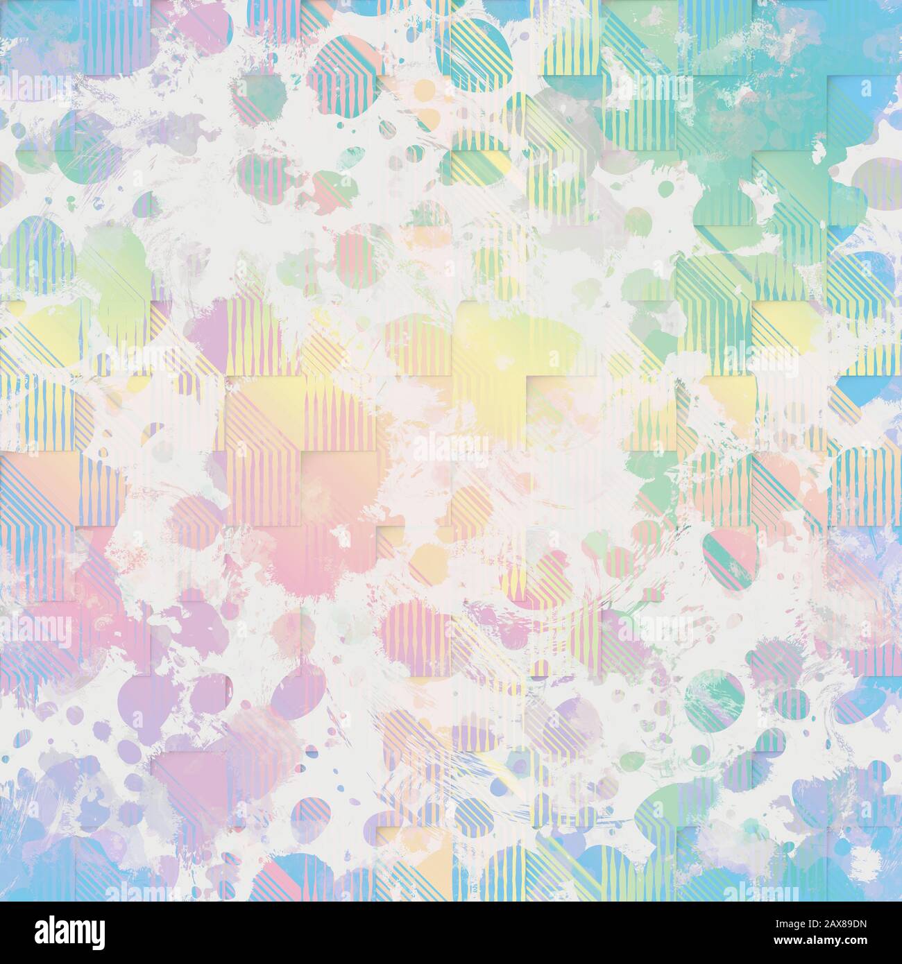 Abstract painting brush mark rainbow seamless tile Stock Photo - Alamy