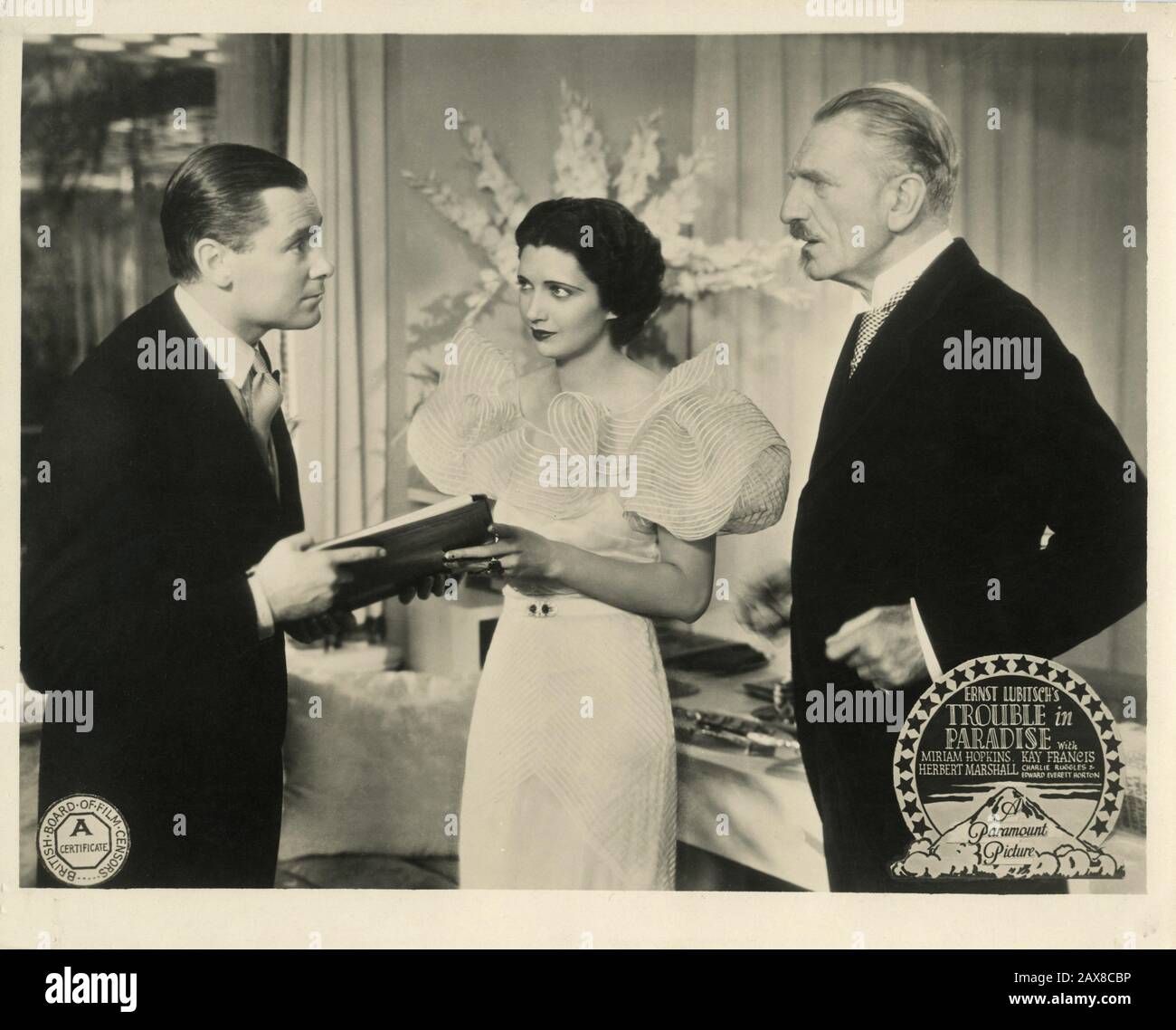 Herbert Marshall Kay Francis And C Aubrey Smith In Trouble In Paradise 1932 Director Ernst