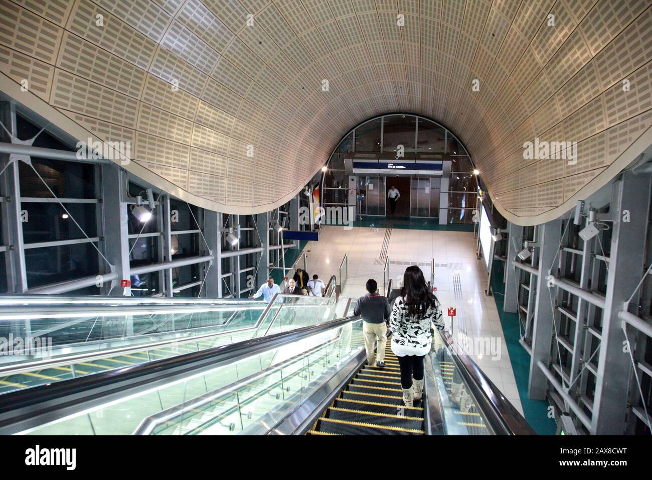 Escalator in a metro station in Dubai, UAE Stock Photo - Alamy