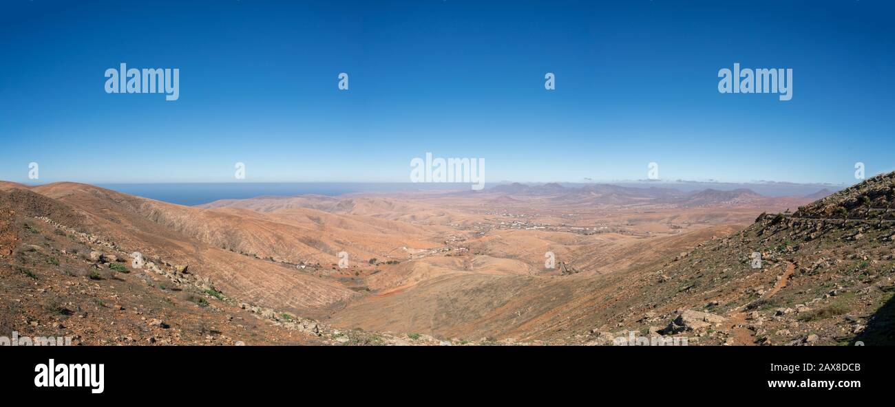 Panorama of the rocky desert on the Canary Islands Stock Photo - Alamy