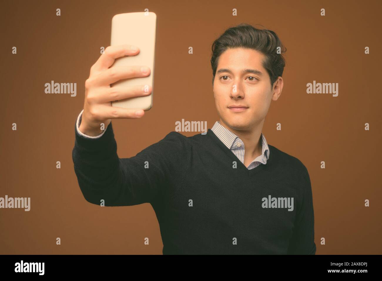 Young handsome caucasian brown hi-res stock photography and images - Alamy