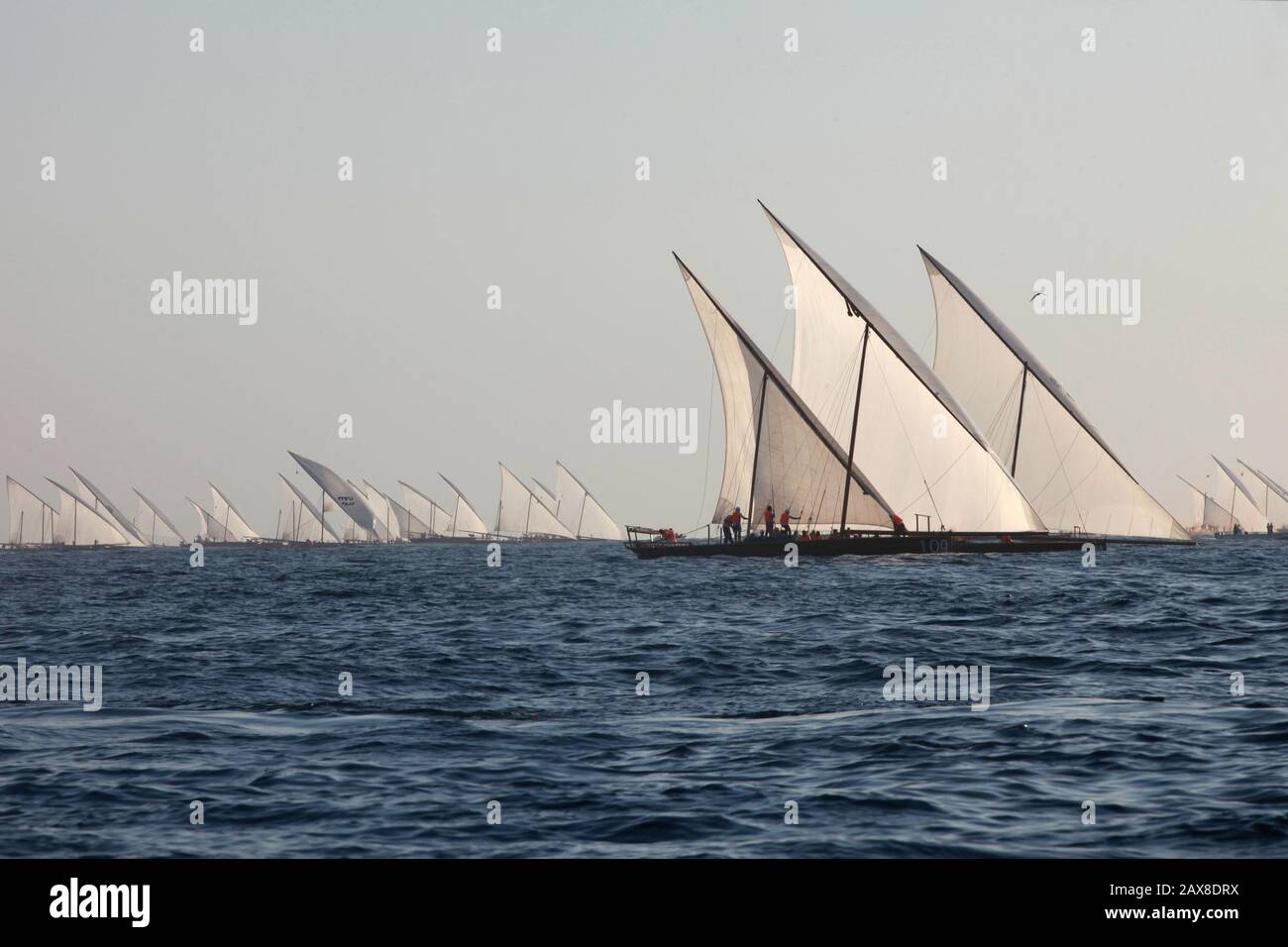 The annual Al Gaffal dhow race in Dubai, UAE Stock Photo - Alamy