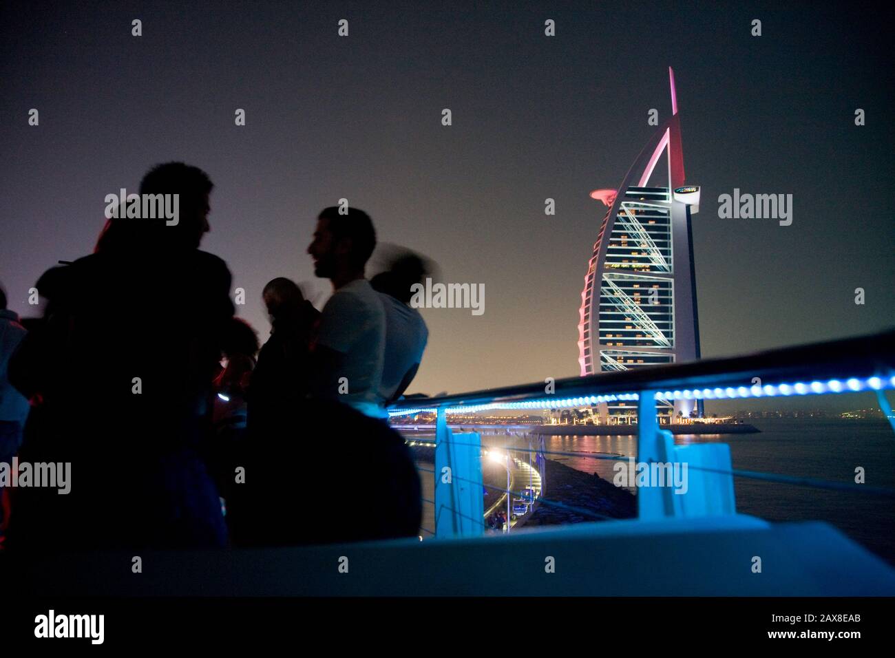 A very iconic view from 360 bar at the Jumeirah Beach Hotel, Dubai, UAE ...