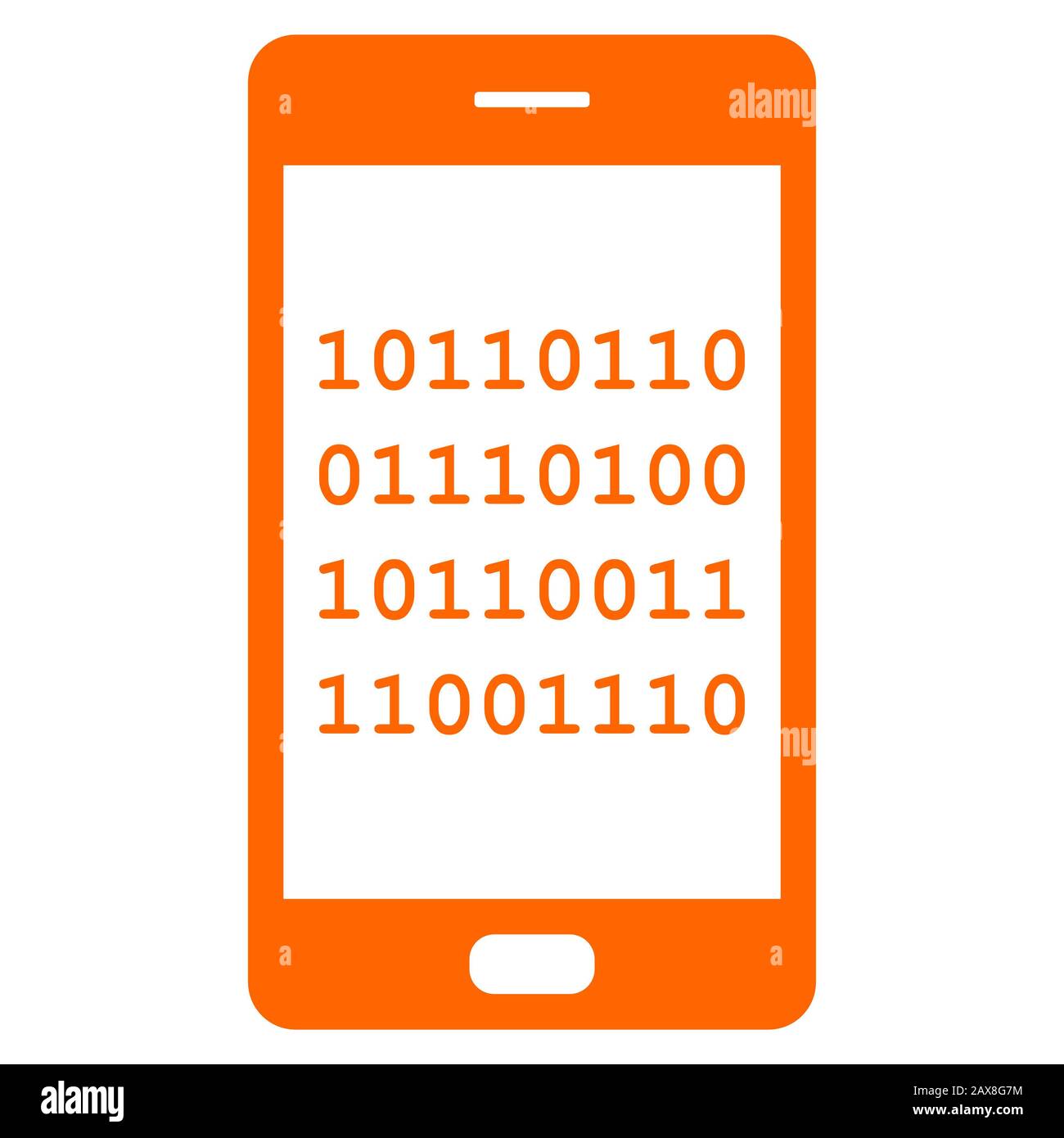 Binary code and smartphone Stock Photo - Alamy