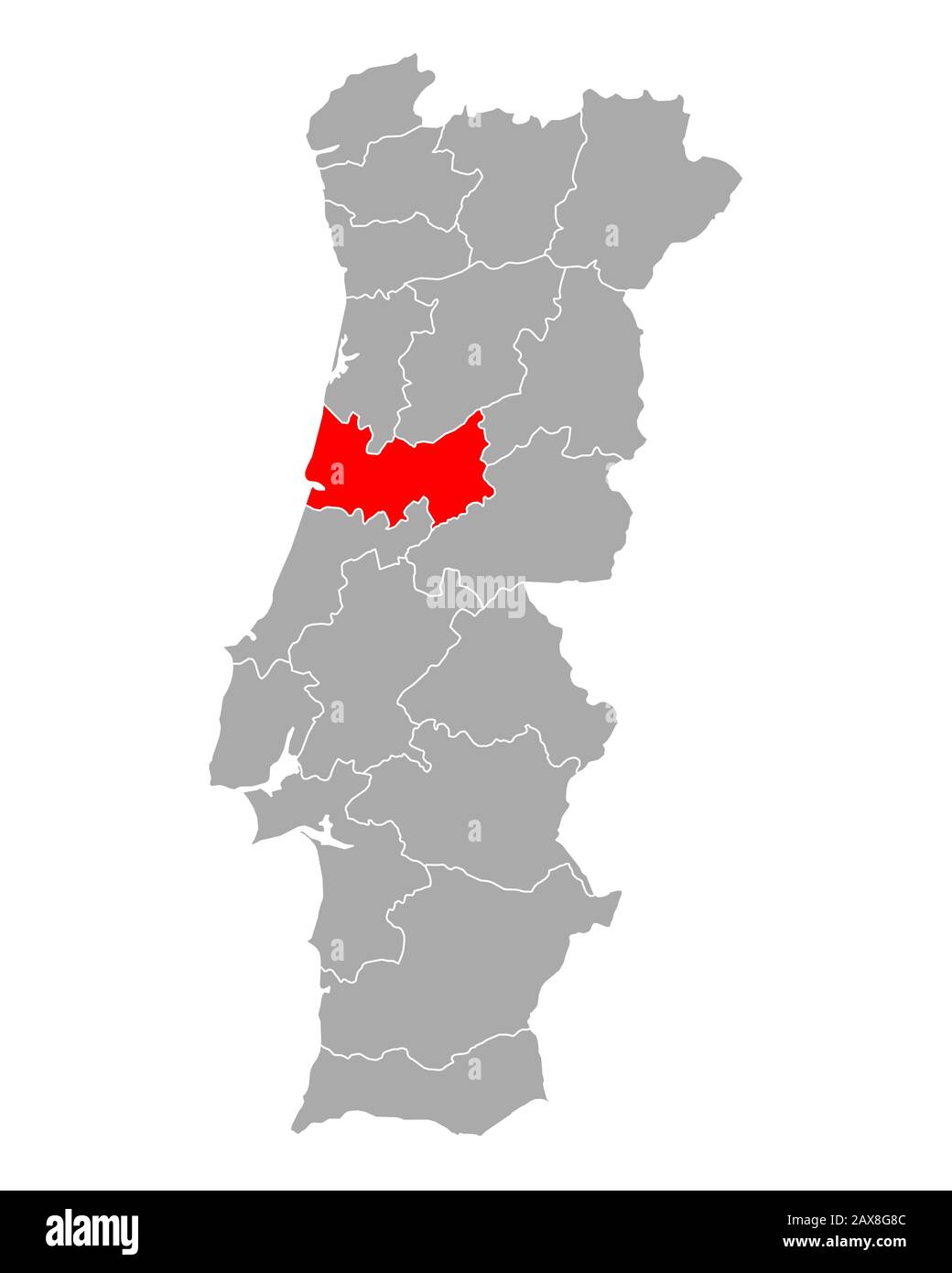 Map of Coimbra in Portugal Stock Photo - Alamy