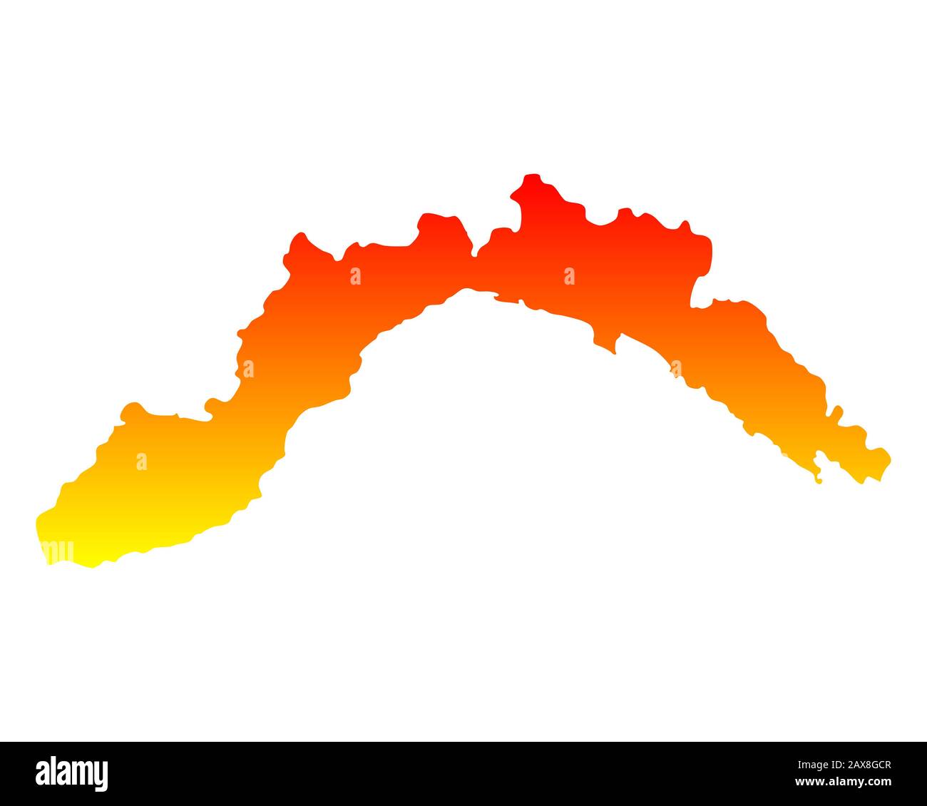 Map of Liguria Stock Photo - Alamy