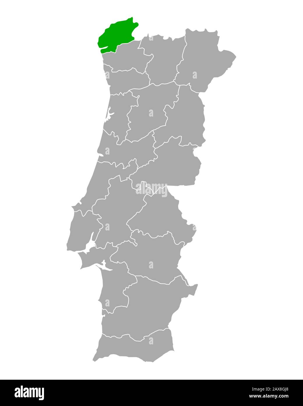 Viana do castelo map hi-res stock photography and images - Alamy