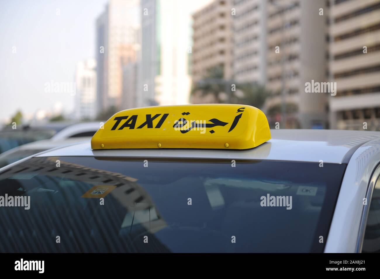 Abu dhabi taxi sign hi-res stock photography and images - Alamy