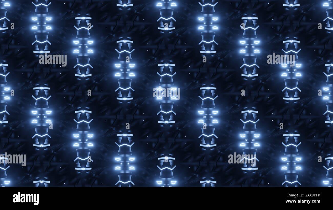 seamless abstract futuristic pattern 3d rendering illustration Stock ...