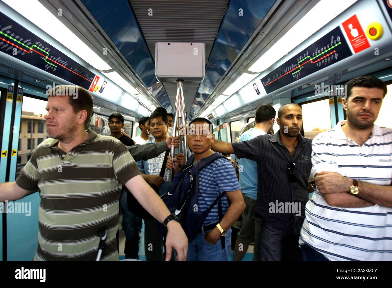 Dubai metro crowd hi-res stock photography and images - Alamy