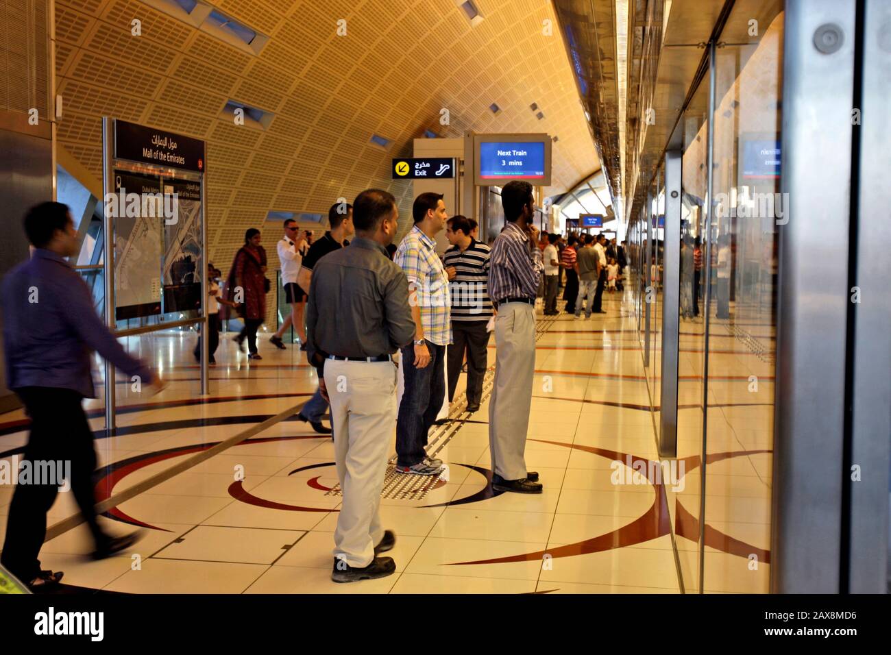 Dubai metro crowd hi-res stock photography and images - Alamy