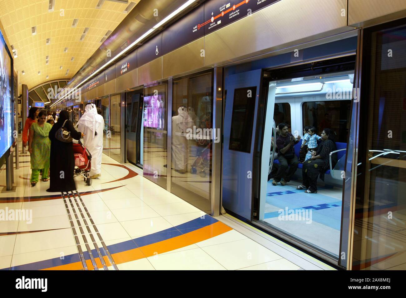 Dubai metro train tunnel hi-res stock photography and images - Alamy